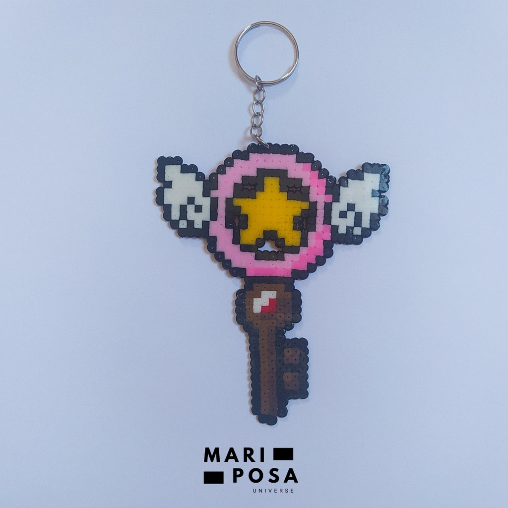 Chaveiro - Sakura Starkey de Sakura Card Captor (Pixel Art/Hama Beads ...