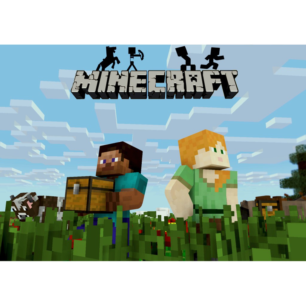 Placa Decorativa | Minecraft 6 | A4 | Shopee Brasil