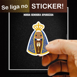 Adesivo Sticker Nossa Senhora Aparecida Santinhos Santo | Shopee Brasil