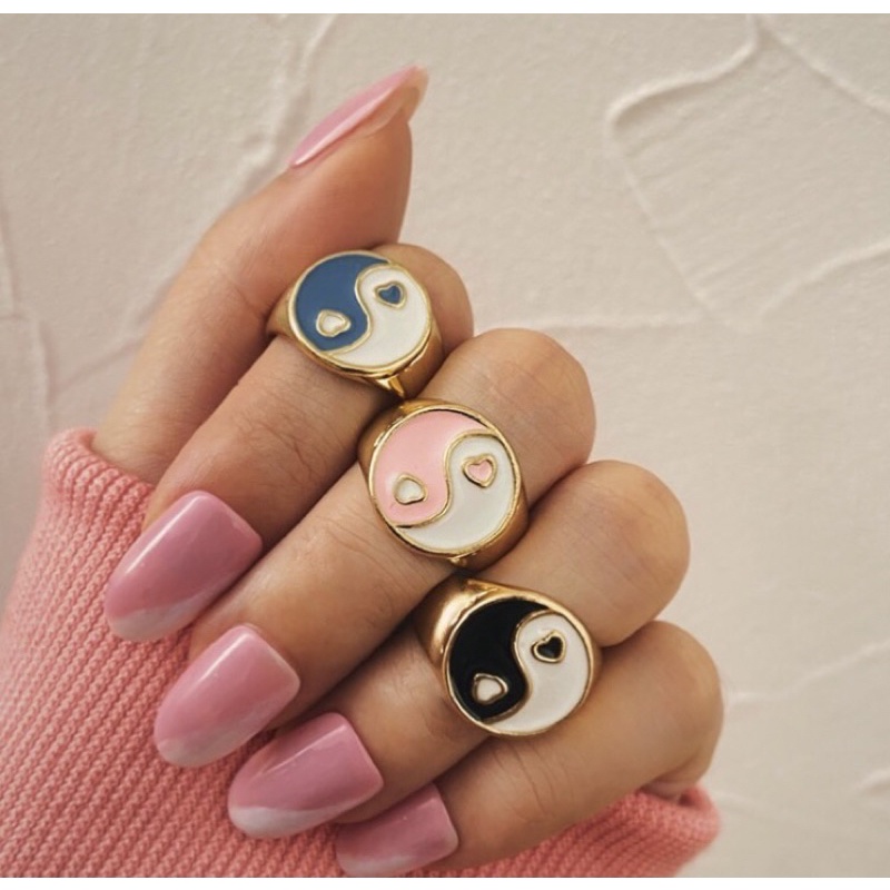anel moda gringa yin-yang | Shopee Brasil