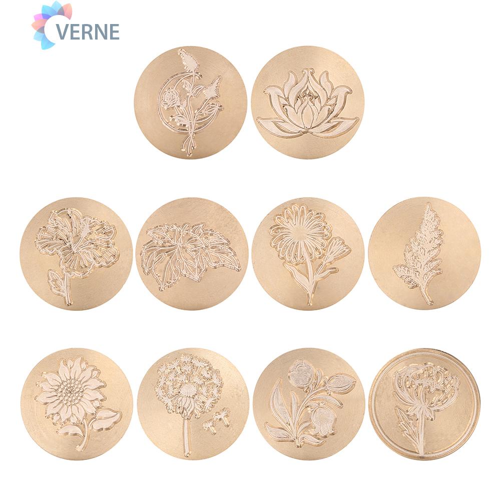 Verne Cera Selo Redondo Flor Antigo De Cabeça DIY Ferramentas Hobby ...