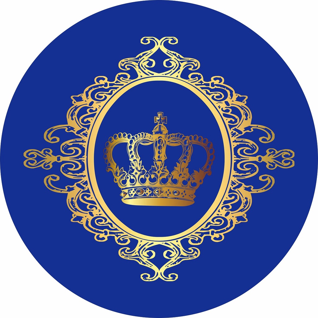 Painel Banner Decorativo em lona Redondo Azul Realeza | Shopee Brasil