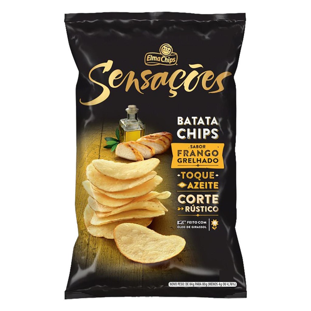 Batata Sensação Chips Frango Grelhado 40g - Elma Chips | Shopee Brasil