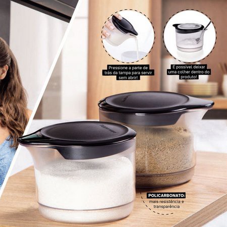 AÇUCAREIRO CLEAR 250ml TUPPERWARE | Shopee Brasil