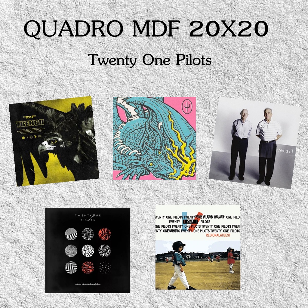 Quadro Mdf Twenty One Pilots - Quadro Mdf 20x20 Quadrinhos | Shopee Brasil