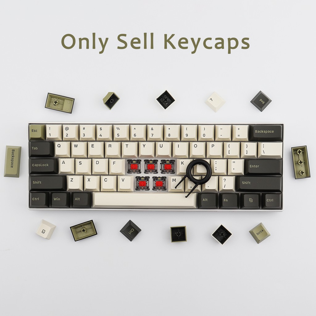 Keycap Double Shot GMK Olive 150 Perfil De Cereja PBT Grosso Keycaps De ...