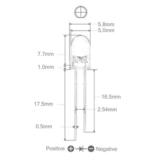 Kit de 50 Unidades 5 cores Led 5mm Alto Brilho + Termo + Resistor 5v 9v 12v 24v | Shopee Brasil