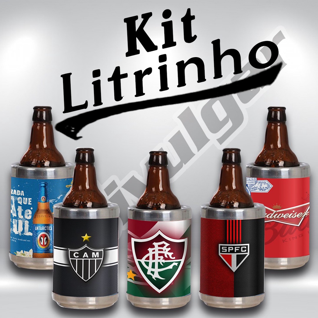 Kit 5 Porta Cerveja Litrinho 300 ml | Shopee Brasil