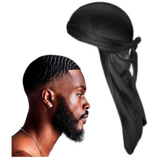Bandana Durag Preta 360 waves Hip Hop Rapper Doo Rag Touca | Shopee Brasil