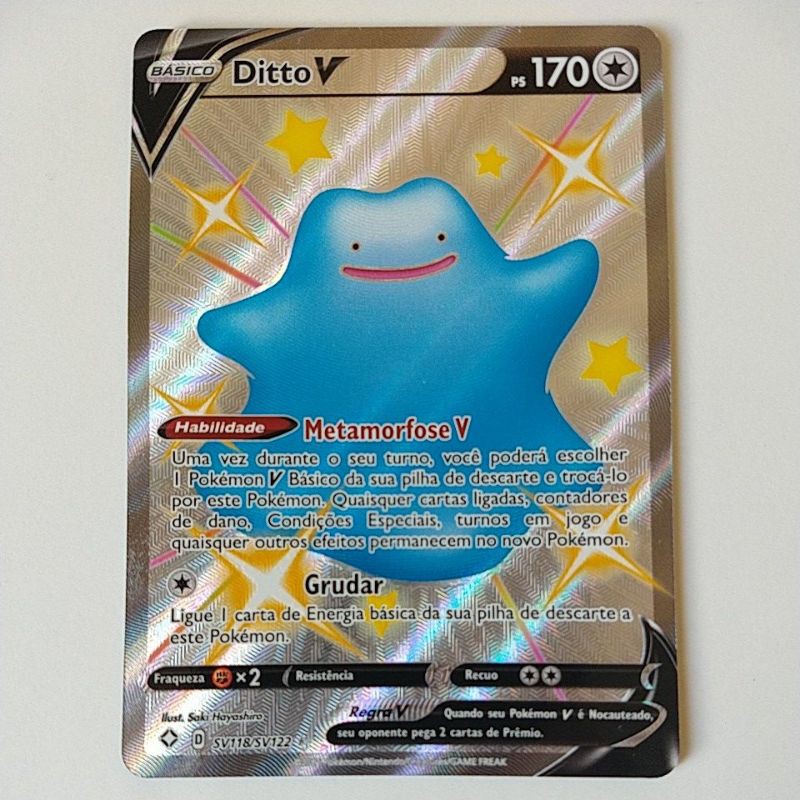 Carta pokemon Ditto V Shiny Destinos Brilhantes | Shopee Brasil