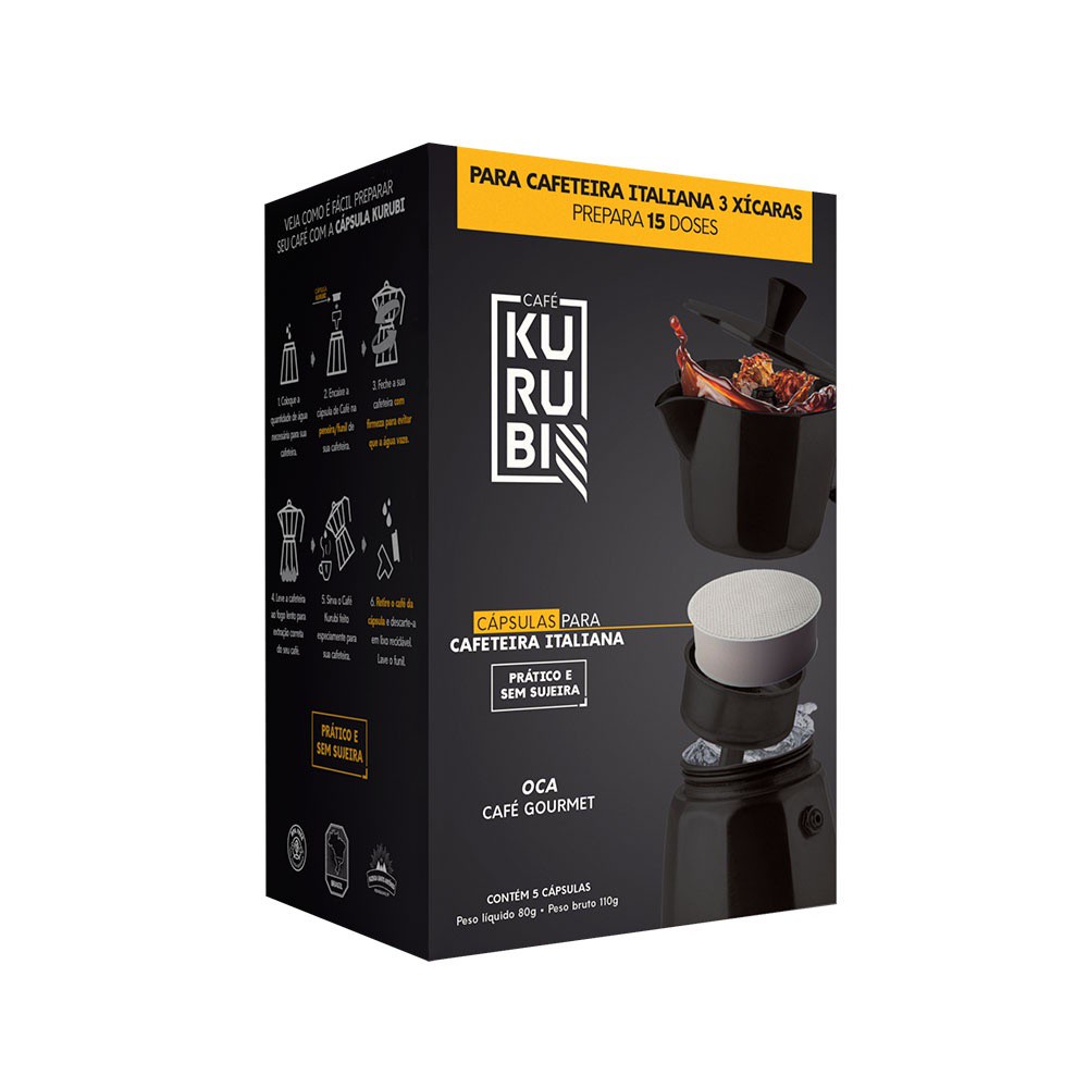 Café Kurubi Cápsula Para Cafeteira Italiana Bialetti 15 Doses | Shopee ...