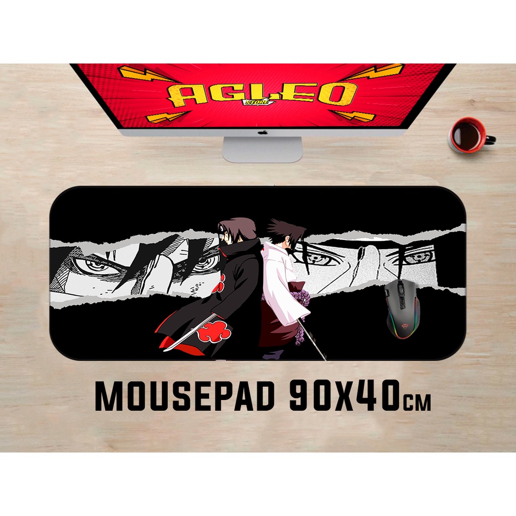 Mouse Pad Gamer Naruto Akatsuki Itachi Sasuke Kakashi Extra Grande ...