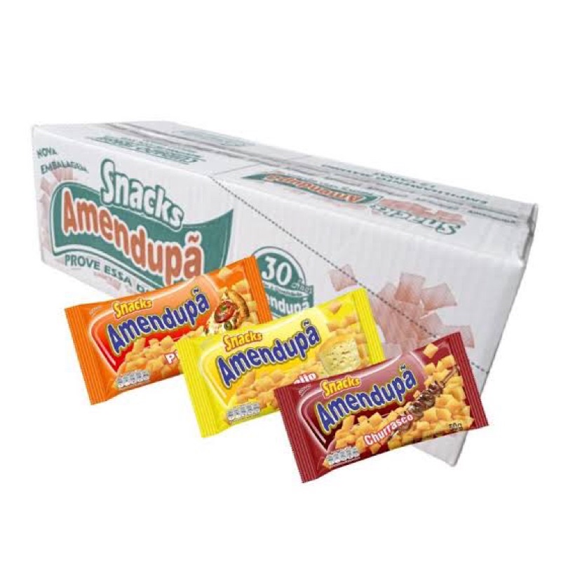 Salgadinho Tipo Snack Amendupã C/20 unidades ENVIO IMEDIATO | Shopee Brasil