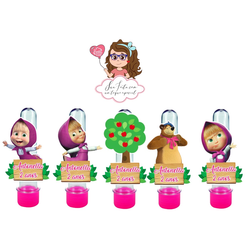 Apliques para Tubetes Masha e o Urso | Shopee Brasil Apliques para Tubetes Masha e o Urso | Shopee Brasil