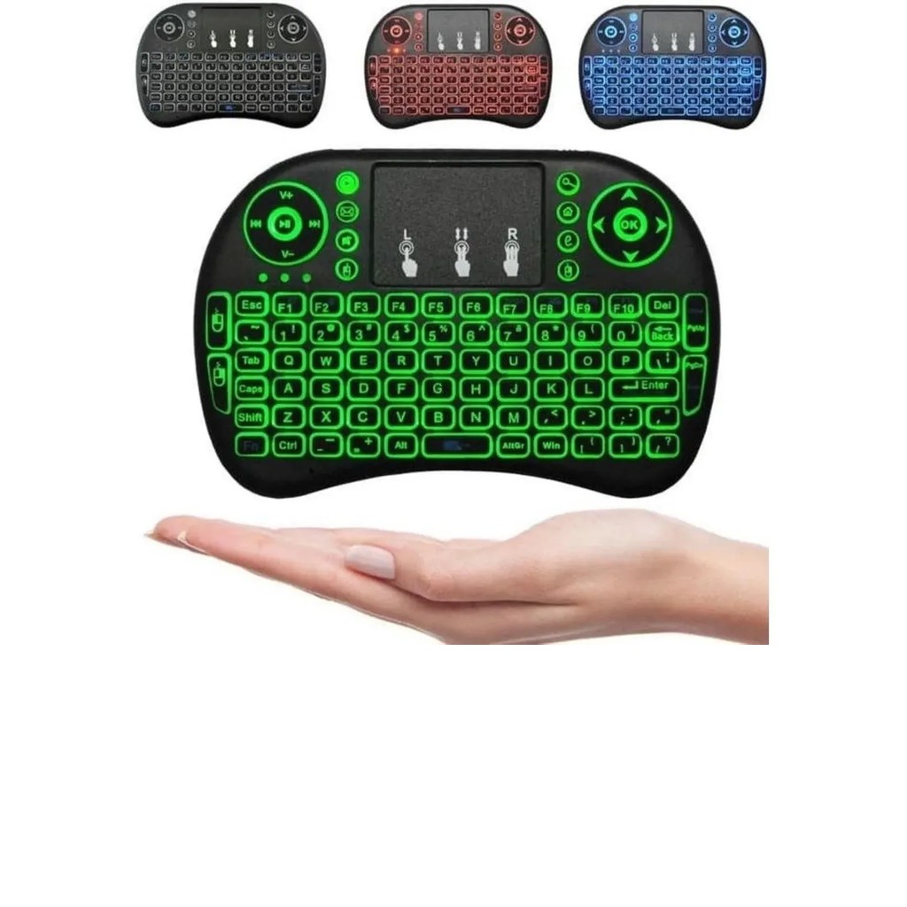 Mini Teclado Led Controle Bluetooth Para Smart Tv Box | Shopee Brasil