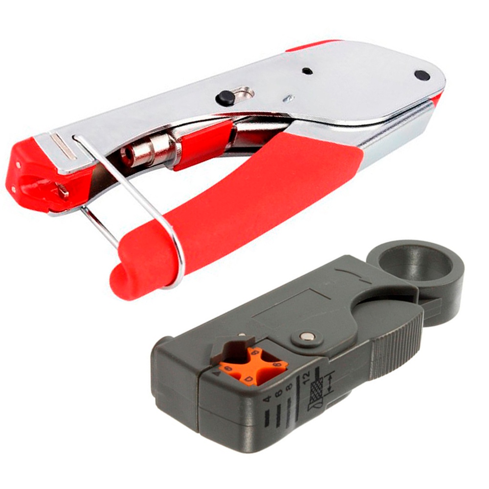 KIT Alicate Crimpador + Decapador Profissional de Cabo Coaxial para ...