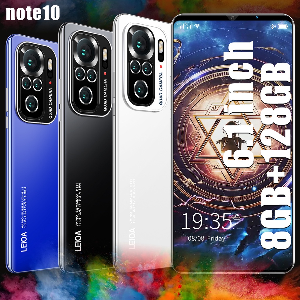 Versão Global Tela Note10 Smartphone Android 6.1 Polegada 8 Gb De RAM + 128 ROM 4G Celular 24 ...