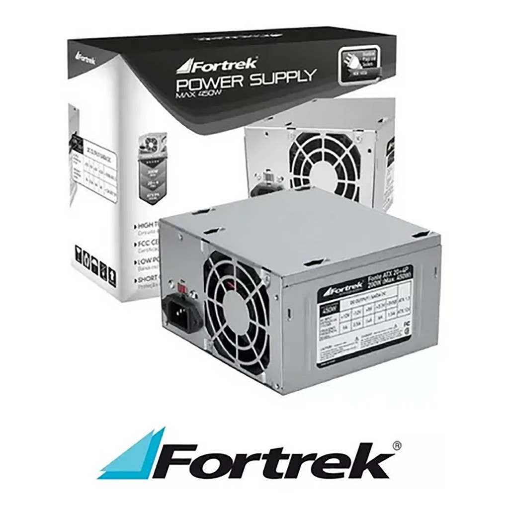 Fonte Atx 450w Nominal 200w Real Fortrek | Shopee Brasil