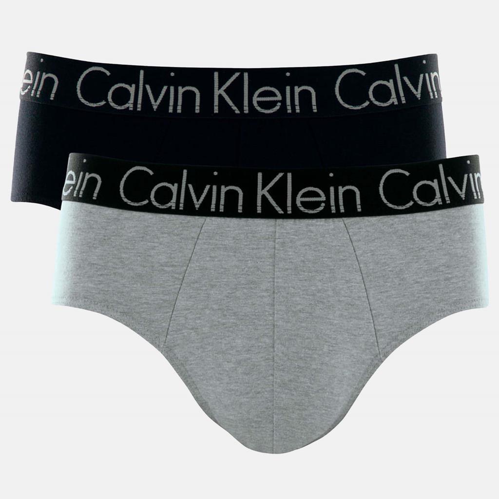 Kit 2 Cuecas Calvin Klein Brief Cotton Cinza | Shopee Brasil