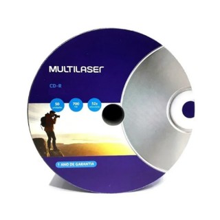 50 Midias Virgem Cd Multilaser Logo 700mb 80min Cd051 CDR | Shopee Brasil