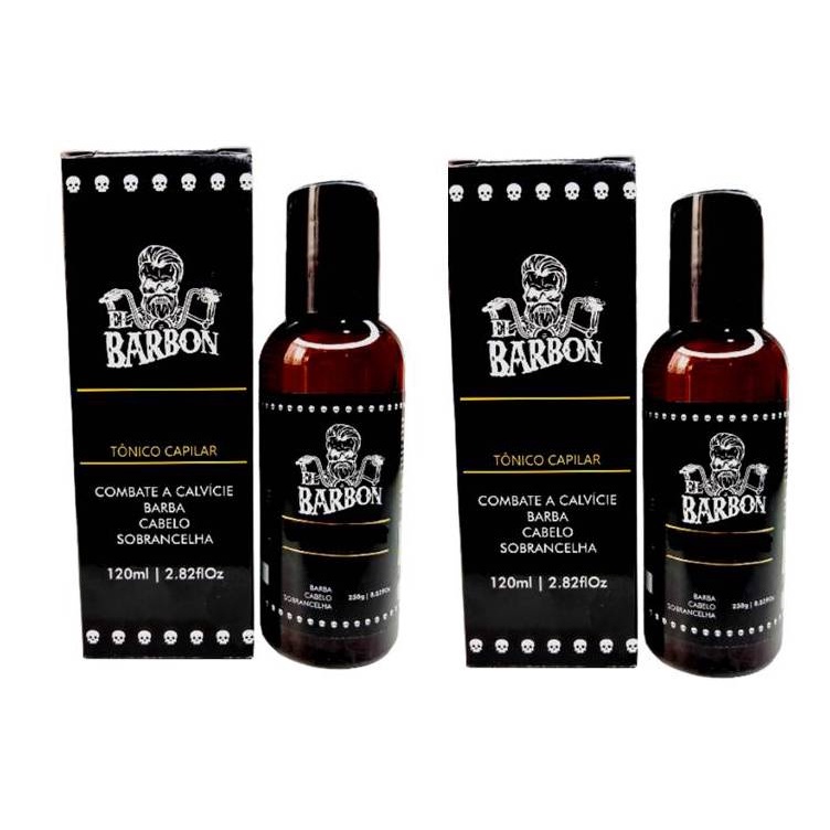 Kit Loção De Crescimento El Barbon 8% Barba Cabelo Sobrancelha - 2 ...