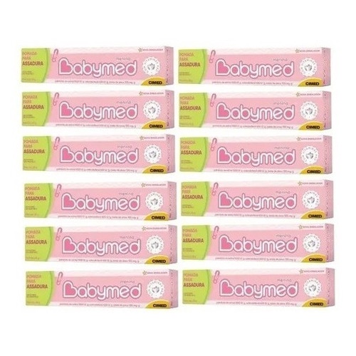Kit 12 Babymed Rosa Menina 45g Autentico | Shopee Brasil