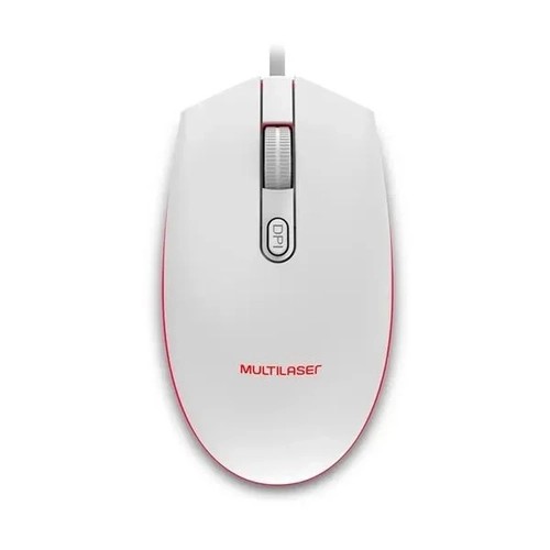 Mouse Gamer Multilaser 2400DPI LED 7 Cores Branco - M0299 | Shopee Brasil
