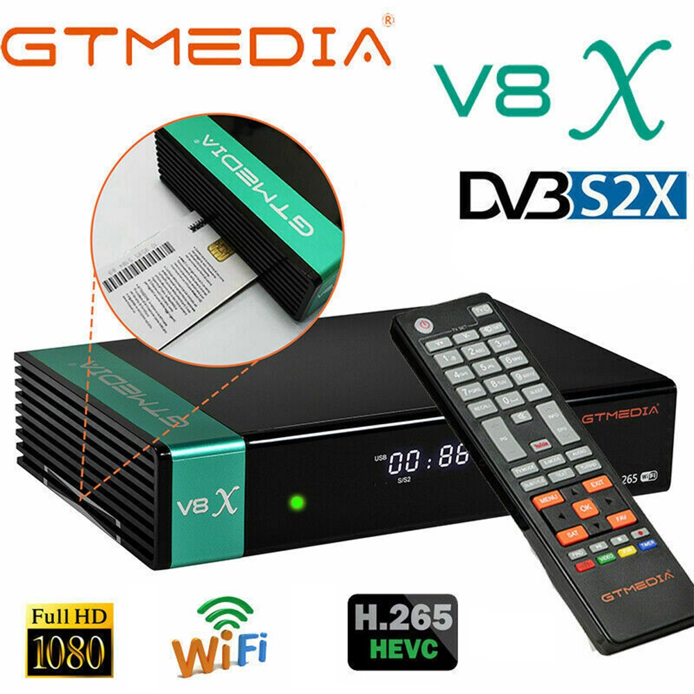 Gtmedia V8X Dvb-S / S2 / S2X Fta Dvb Livre Para O Ar Receptor De Satélite Dvb Com Usb Wifi ...