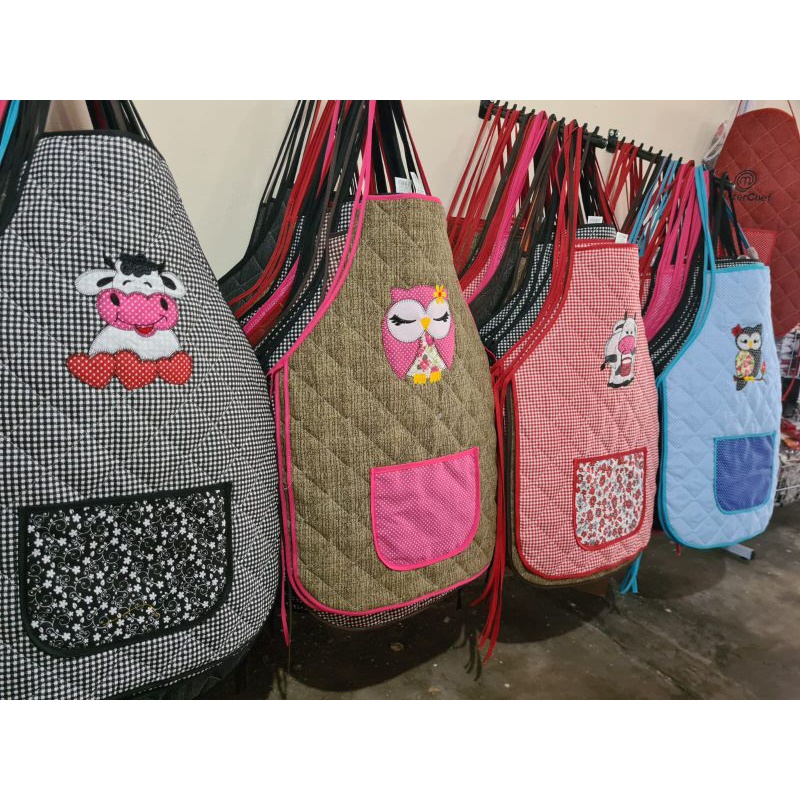 Avental de cozinha Bordado Patchwork/Vários desenhos e cores | Shopee ...