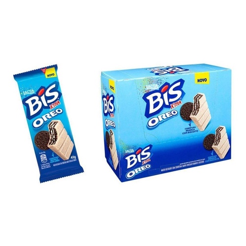 Caixa Chocolate Branco Wafer Bis Oreo C/24un 45g Cada - Lacta | Shopee ...