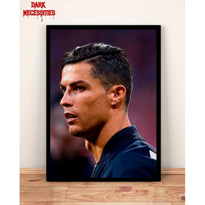 Quadro CR7 - Cristiano Ronaldo - Tamanho GRANDE A3 - Frente em Vidro ...