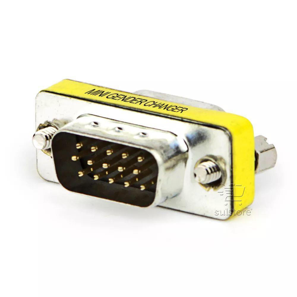 Adaptador Emenda Db15 m x m Db15 macho x macho Para Cabos Vga E Rgb | Shopee Brasil
