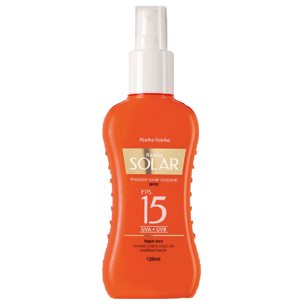 Protetor Solar Corporal Spray FSP 15 Rainha Solar Abelha Rainha 120ml ... Protetor Solar Corporal Spray FSP 15 Rainha Solar Abelha Rainha 120ml ...
