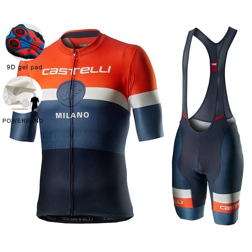 Camisa De Ciclismo Masculina CASTELLI E Bib Short Set Bike Shorts ...