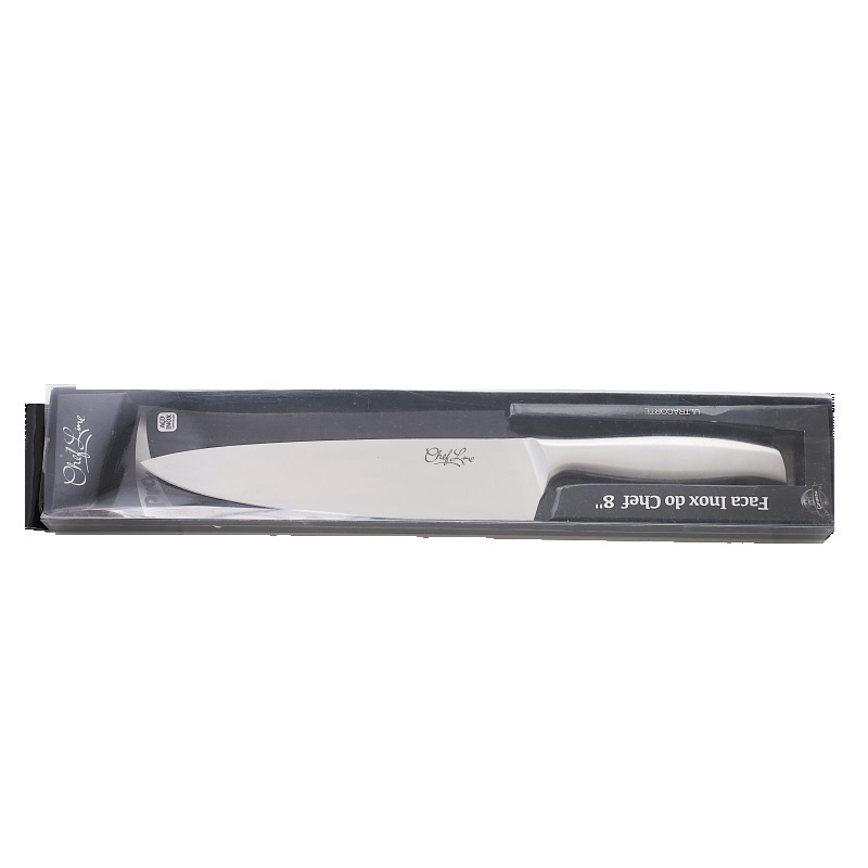 Faca Inox do Chef - 8 Polegadas-Cabo Inox Chef Line | Shopee Brasil