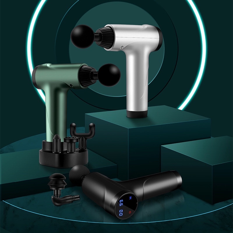 Pistola Massageadora Fascial Gun Eletrica Corporal Portatil Leve E Silenciosa | Shopee Brasil