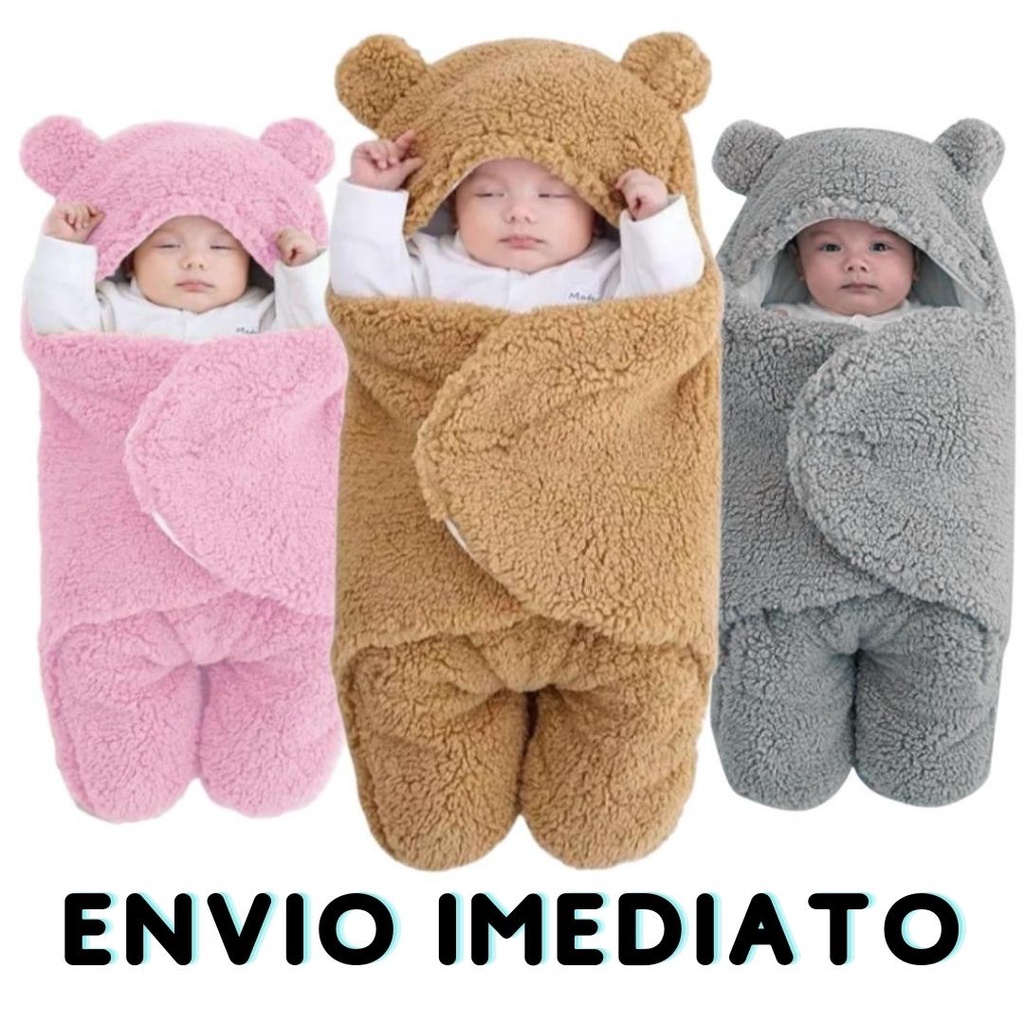 Saco de Dormir Bebê Cobertor Enroladinho Super Confortável e Prático ...
