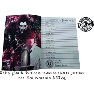 Caderno Death Note L Kira Ryuk Anime | Shopee Brasil