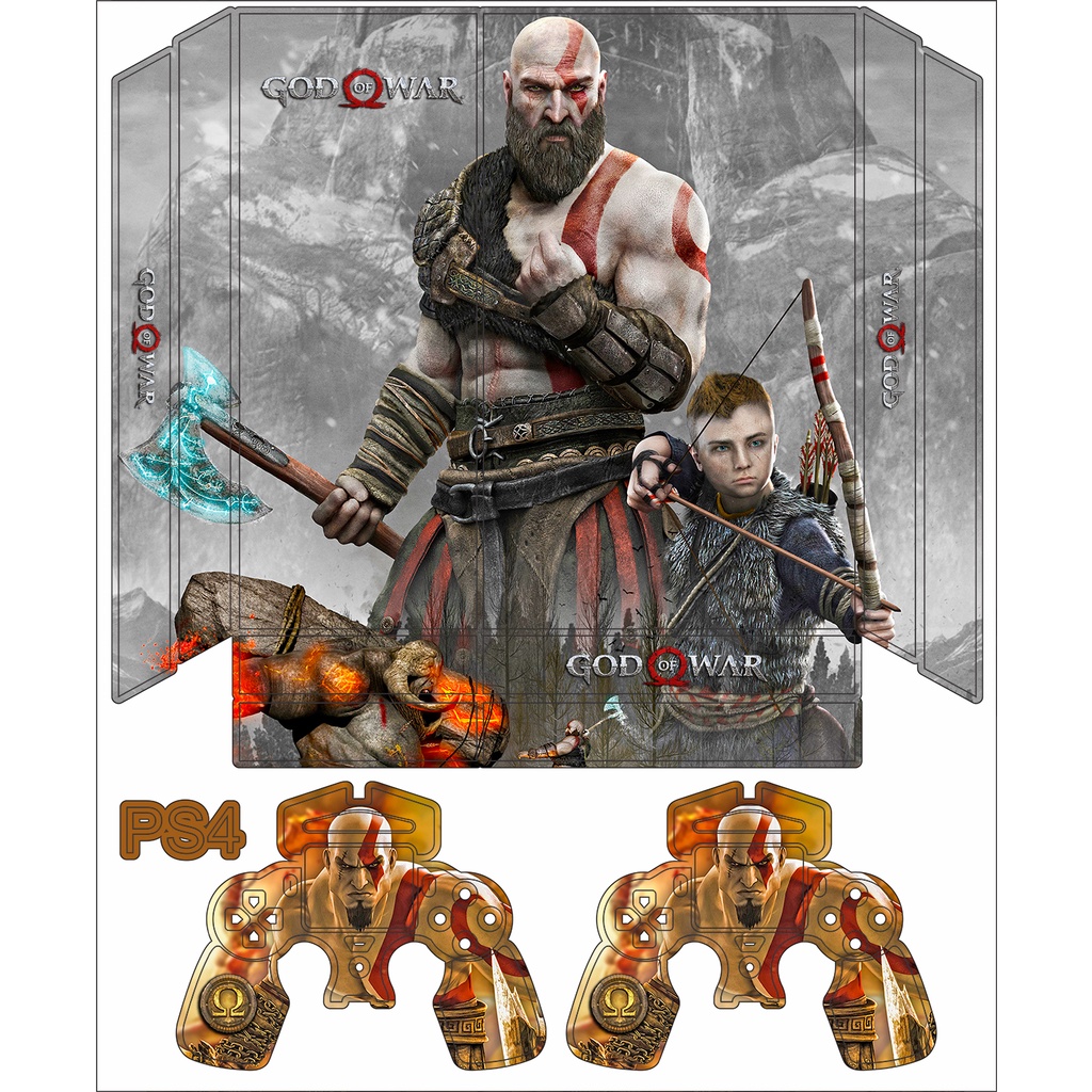 Skin Adesiva PS4 Fat - God Of War ( Acinzentado ) | Shopee Brasil
