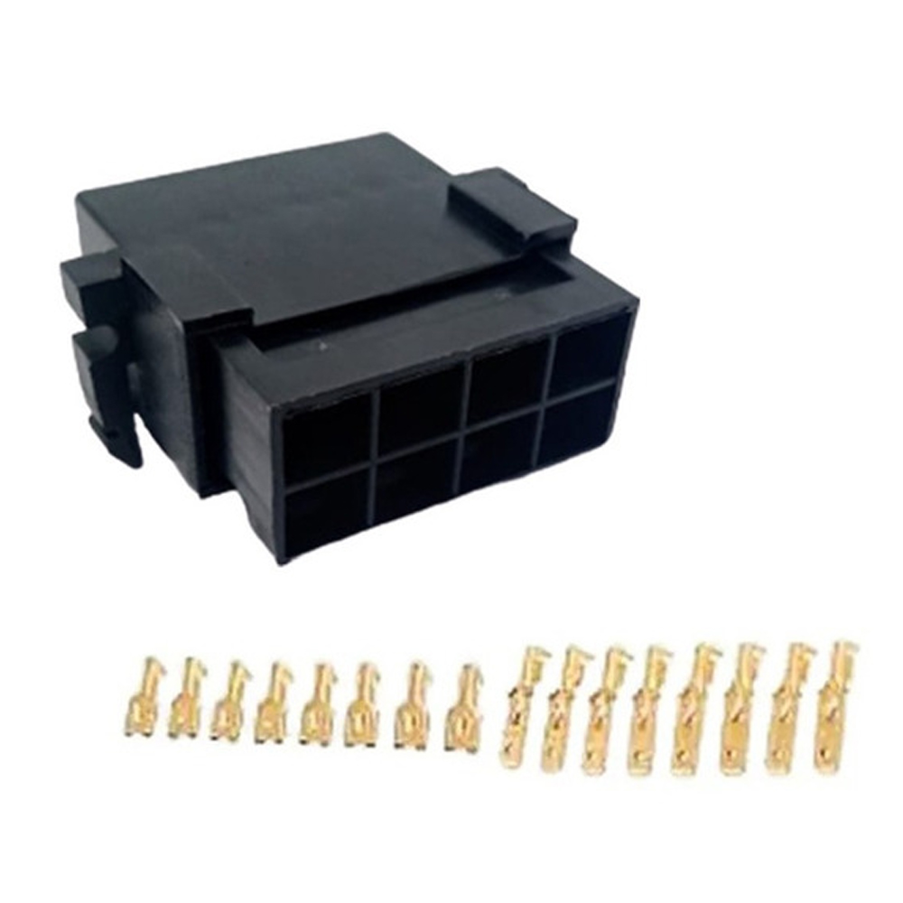 10 CONECTOR 8 VIAS PERMAK TOMADA COM TERMINAIS MACHO FEMEA PLUG ...