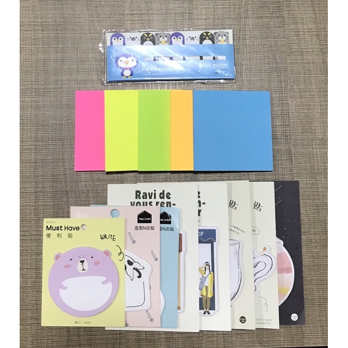 KIT POST-IT KIT STICK MEMOS NOTA ADESIVA Papel autocolante post it ...