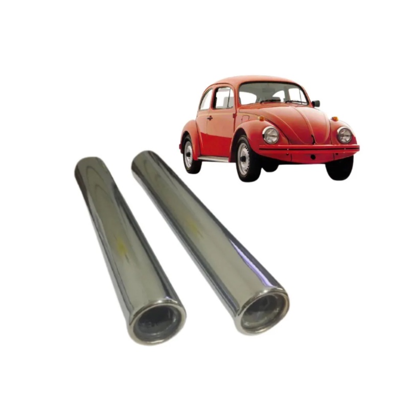 Ponteira Escapamento Fusca Original Cromada Com Abraçadeiras ...