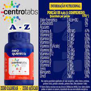 CENTROTABS A-Z 60 CAPSULAS ENERGIA | Shopee Brasil