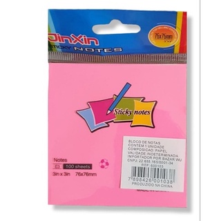 Jinxin Sticky Notes Bloco de notas Lembrete adesivas Neon | Shopee Brasil