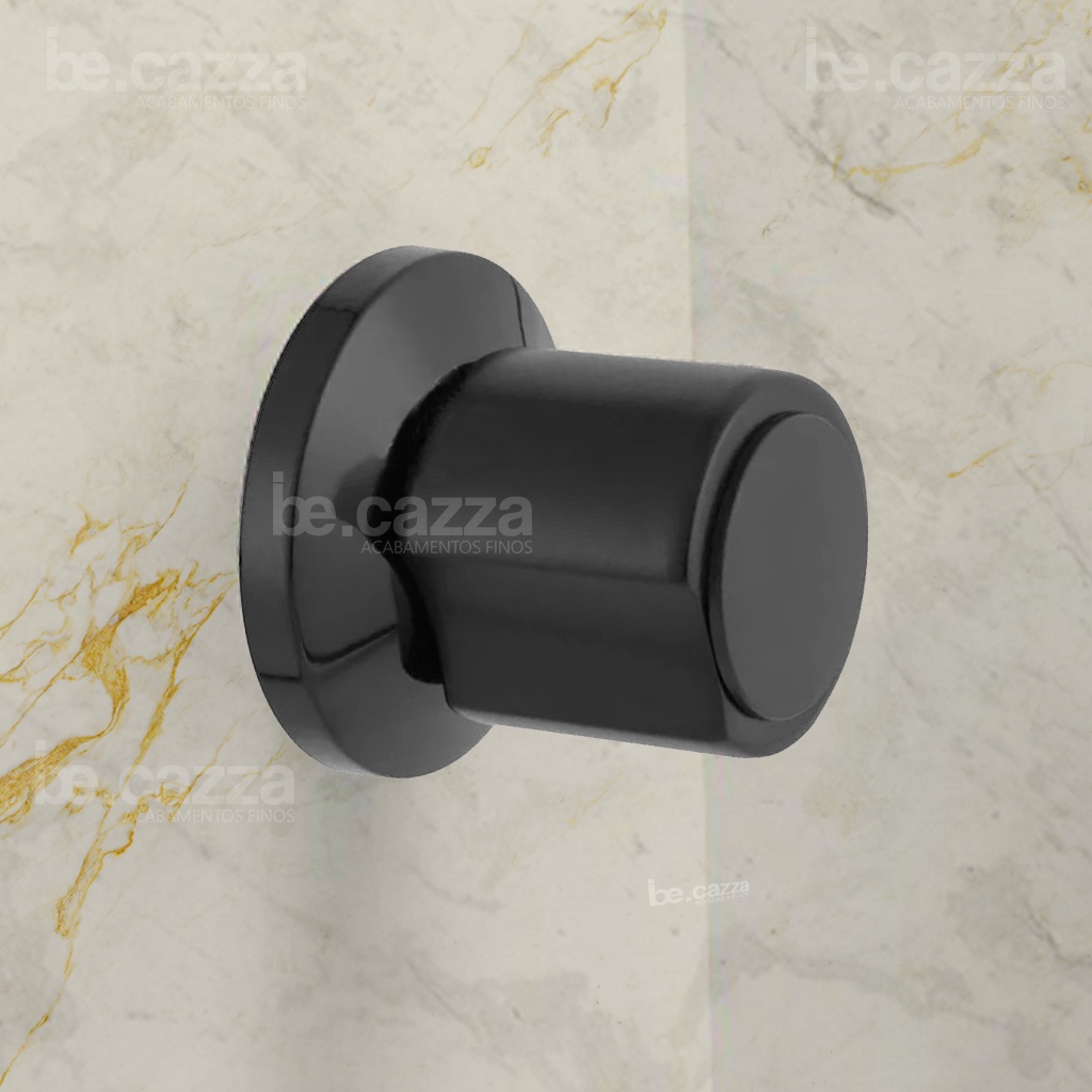 Acabamento de Registro Chuveiro Preto Fosco Matte Padrão Deca Pressão e ...