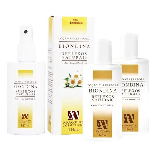 Kit Clareador Biondina 1 Spray PUMP + 2 Refis - Anaconda | Shopee Brasil