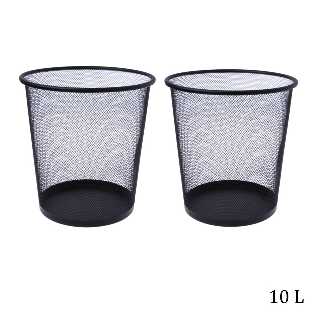 Kit 2 Lixeira Cesto De Lixo 10L Metal Aramado Para Loja | Shopee Brasil