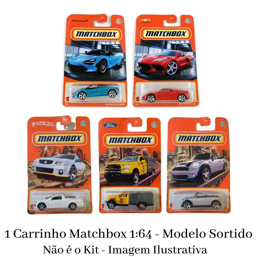 Carrinho Matchbox 1:64 - Modelos Variados - Unidade - 30782 - Mattel ...