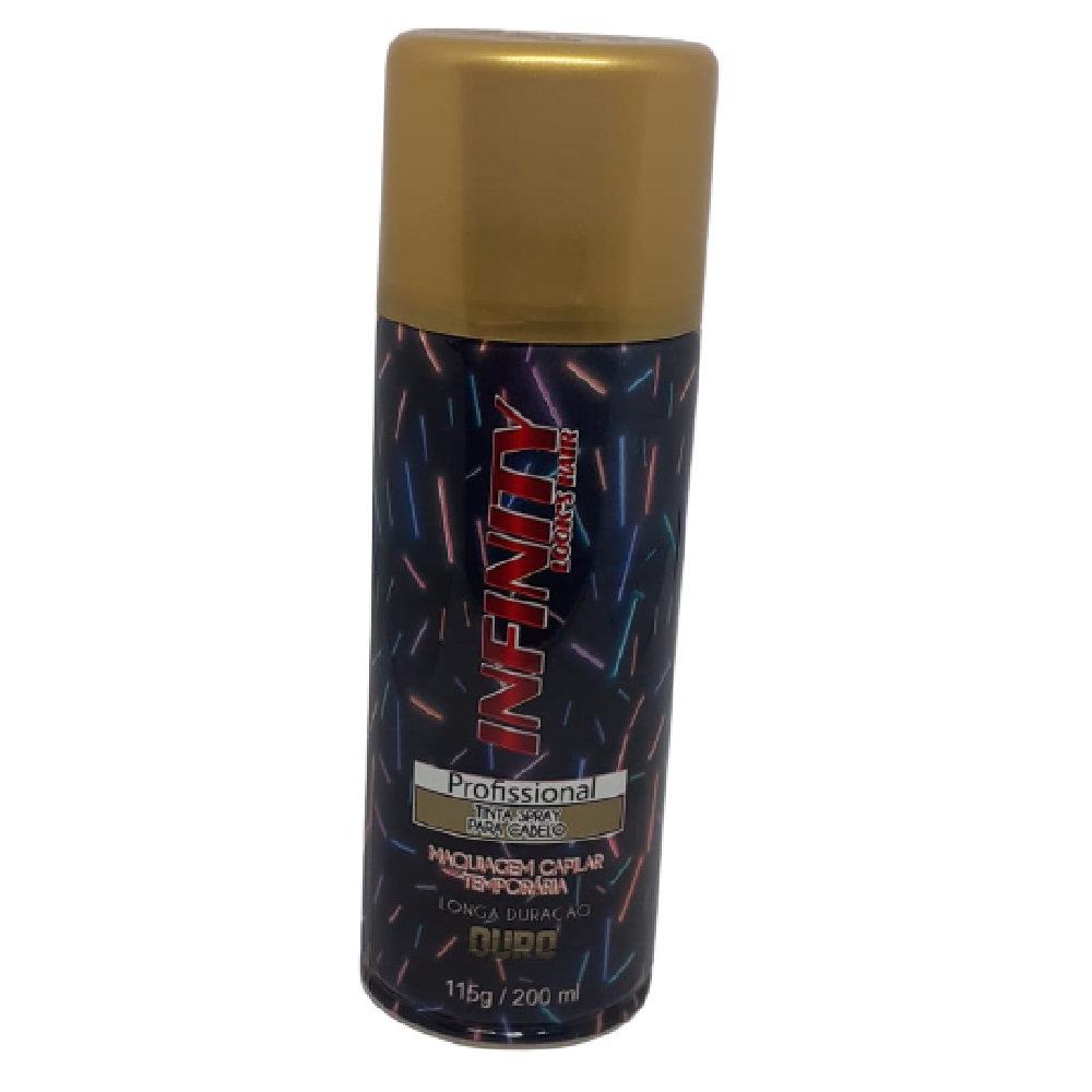 Infinity Hair Tinta Spray Para Cabelo Ouro 200ml | Shopee Brasil