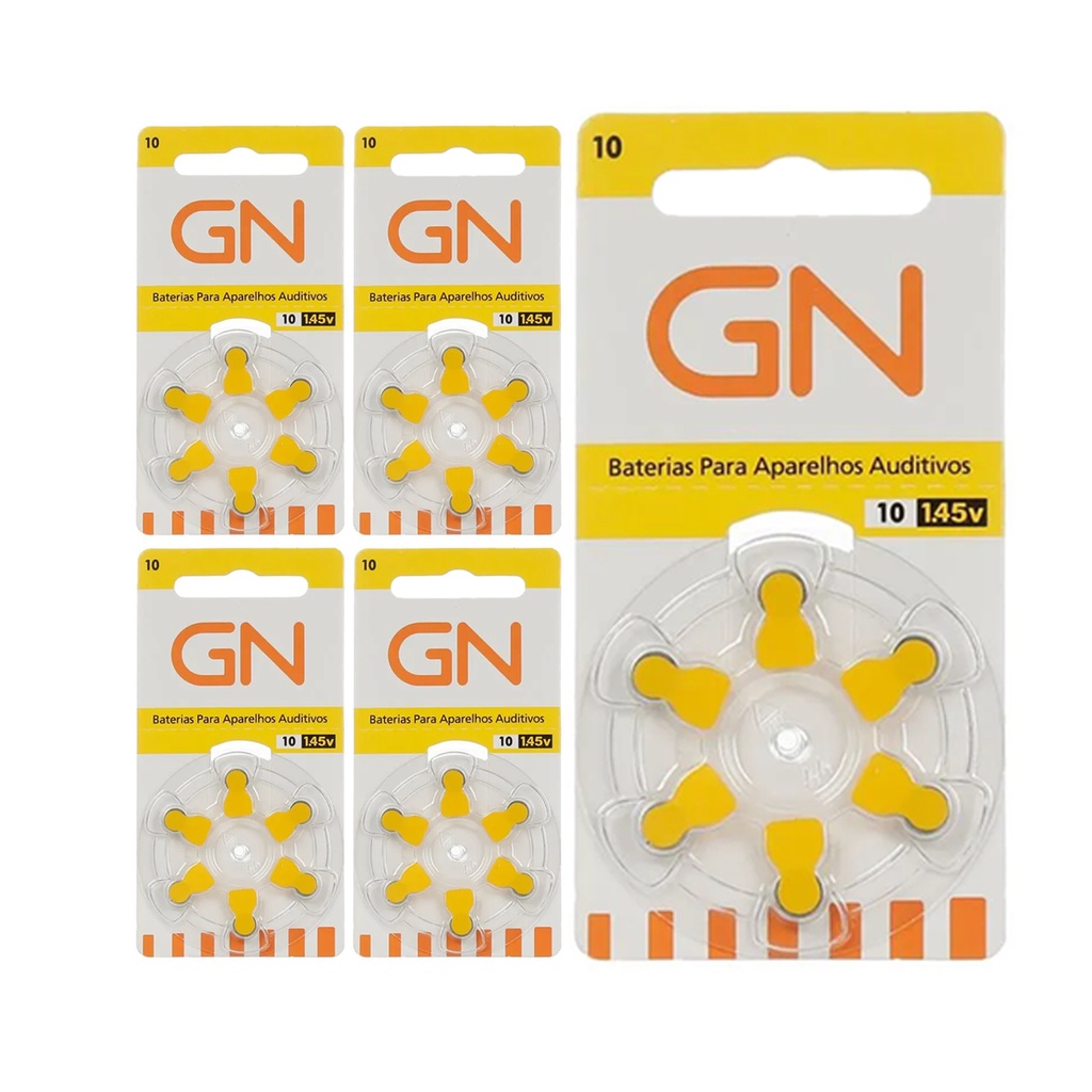 30 Pilhas Baterias Gn Resound 10 Bateria de Aparelho Auditivo | Shopee Brasil